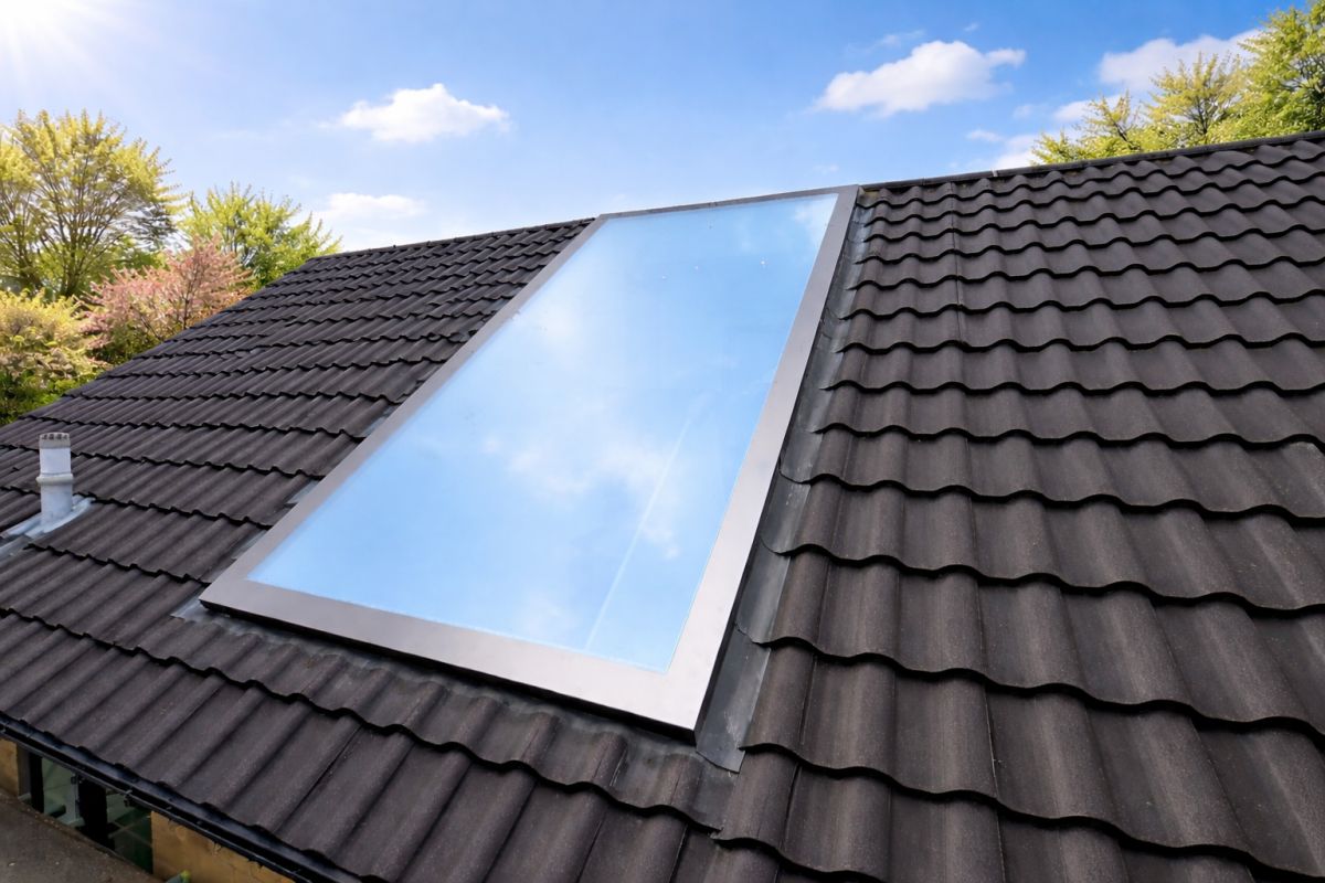 1500 × 1500 mm Frameless Pitched Roof Skylight | KingsView