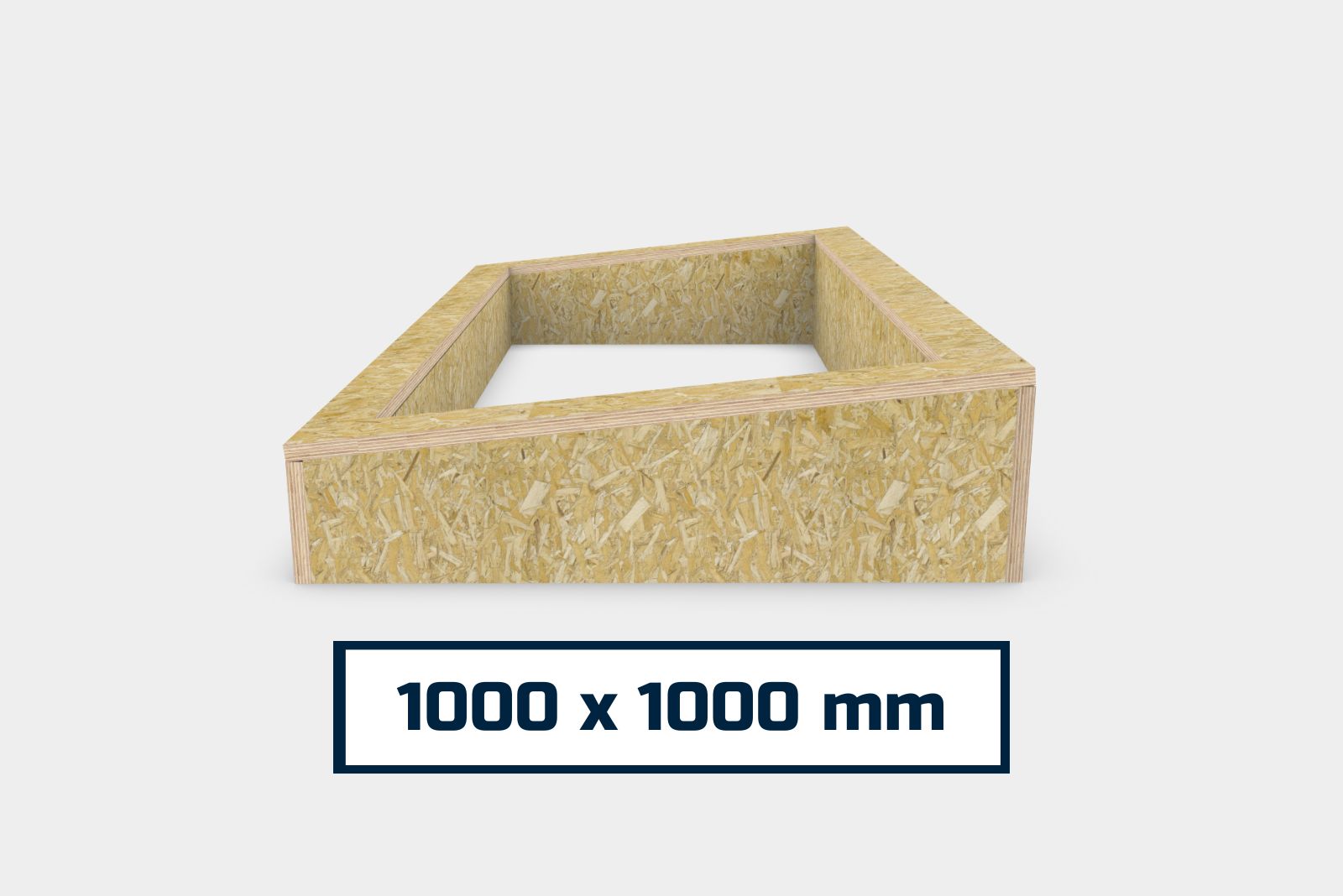 Inclined Insulated Upstand for Flat Roof Skylight 1000 x 1000 mm