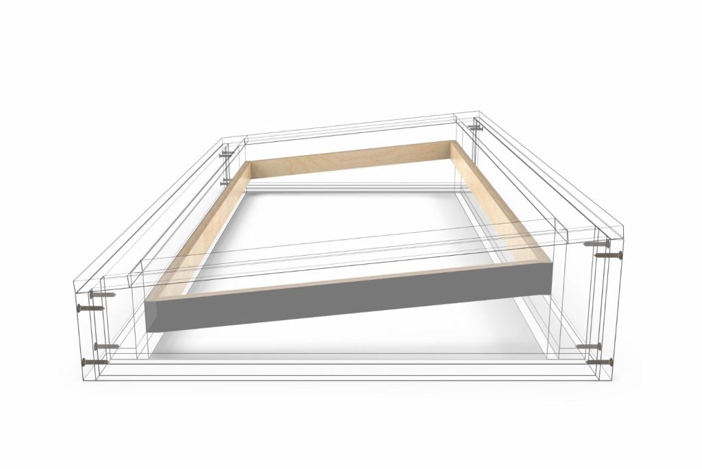 Inclined Insulated Upstand for Flat Roof Skylight 1000 x 1000 mm