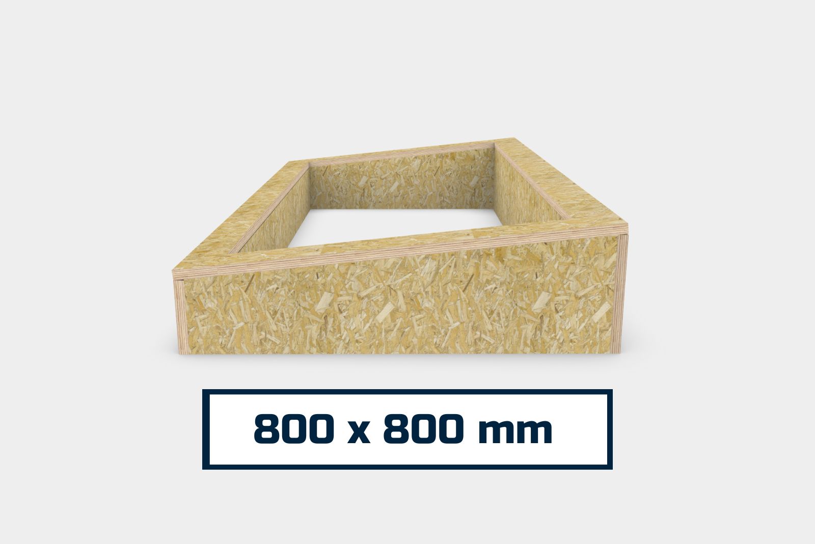 Inclined Insulated Upstand for Flat Roof Skylight 800 x 800 mm