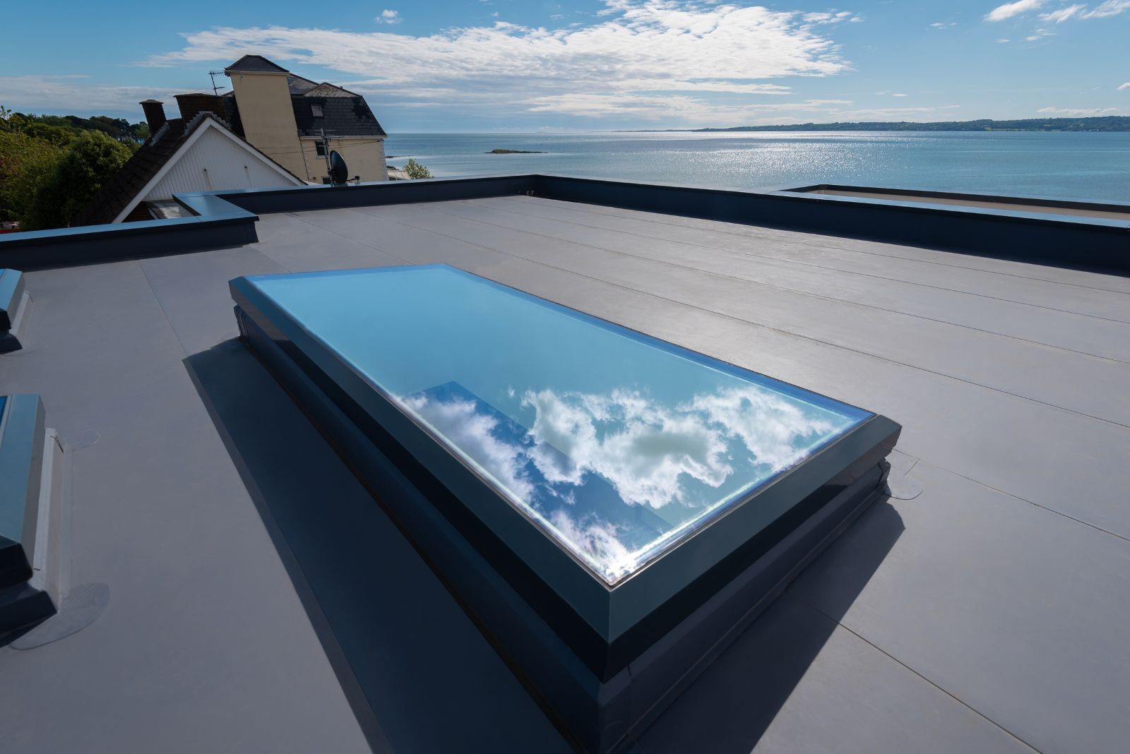 Opening Flat Glass Rooflight 1200x1200 mm | Skylights.co.uk