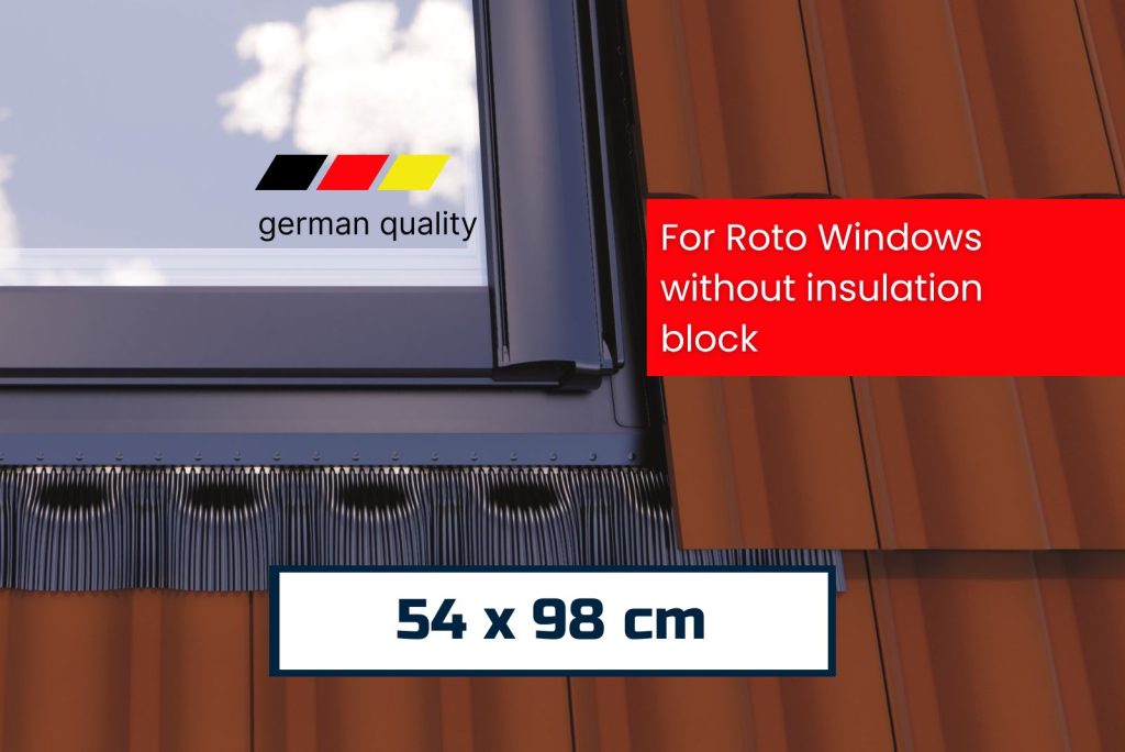 EDH Flashing for non-insulated ROTO Pitched Roof Window 54 x 98 cm | Regal